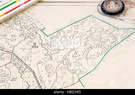 Map of a small land Stock Photo - Alamy