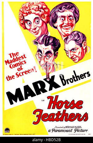 HORSE FEATHERS, Groucho Marx, Zeppo Marx, Chico Marx, Harpo Marx, 1932 ...