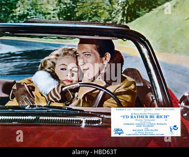 I'D RATHER BE RICH, from left: Robert Goulet, Sandra Dee, Andy Williams ...