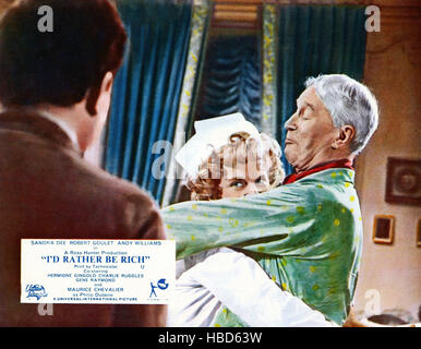 I'D RATHER BE RICH, from left: Robert Goulet, Sandra Dee, Andy Williams ...