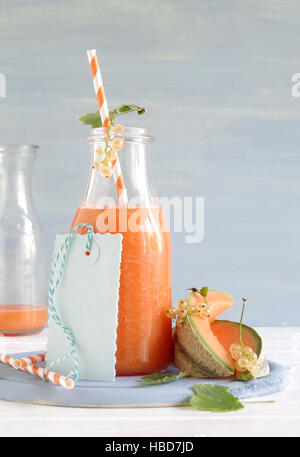 smoothie with cantaloupe melon and white currants Stock Photo - Alamy