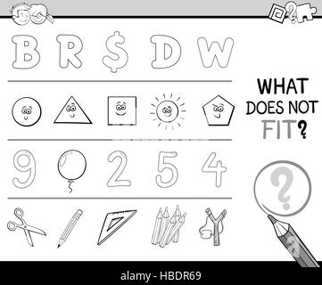wrong item activity for coloring Stock Photo - Alamy