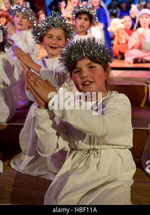 Junior school pupil's in a scene from their 2016 Christmas school play ...
