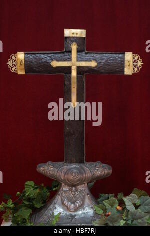 Cruz de la Parra, wooden cross erected by Columbus. Located in the ...