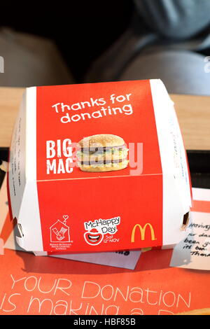 McDonald's fast food Big Mac in box on white background, cut out Stock ...