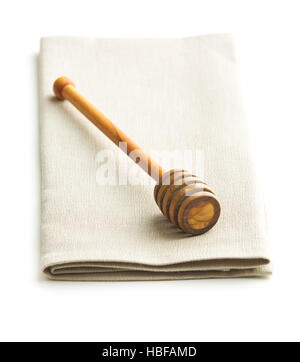 wooden honey stick isolated on white background Stock Photo - Alamy