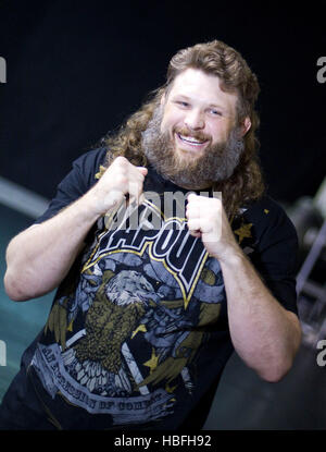 UFC fighter Roy Nelson works out at the UFC Media Open Workouts in Las ...