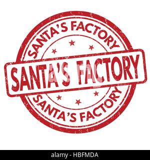 Santa's factory grunge rubber stamp on white background, vector ...