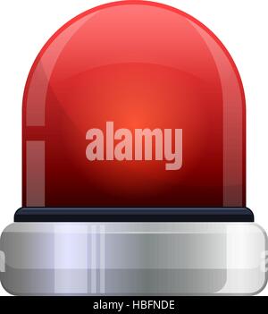 Emergency Flashing Light Sign. Red triangle background. Safety signs ...