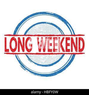Long weekend grunge rubber stamp on white background, vector ...