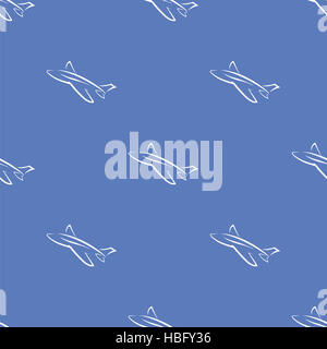 Seamless Aircraft Blue Background Stock Photo - Alamy