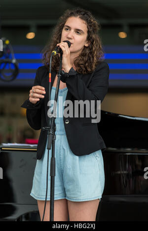 The Swiss dialect singer Milena live at the Blue Balls Festival Lucerne ...