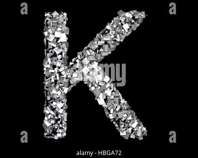 A letter formed out of metallic Crystals Stock Photo - Alamy