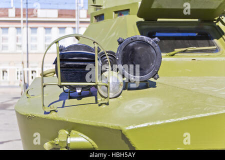 Headlamp of military transport Stock Photo - Alamy