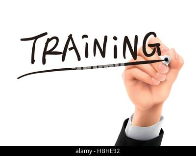 training word written by hand on a transparent board Stock Vector Image ...