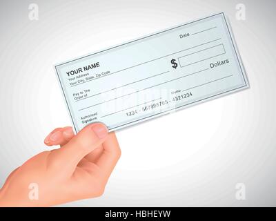 hand hold check bank template icon vector illustration eps 10 Stock ...