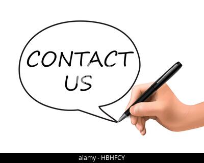 contact us words written by hand on white background Stock Vector Image ...