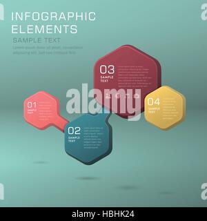 Infographic Concept with Hexagonal Icons - Flow Chart Design and ...