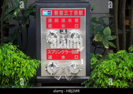 fire hose connections outside a building Stock Photo - Alamy