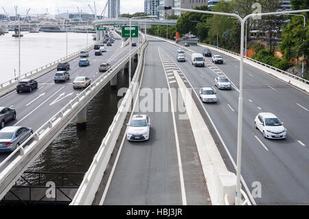 Riverside Expressway from Victoria Bridge, Brisbane City, Brisbane ...