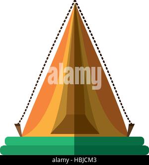 triangle tent tourism travel blue and yellow vector illustration eps 10 ...