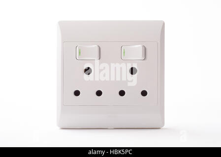 South African Electric Double Wall Plug with Adapter Stock Photo - Alamy