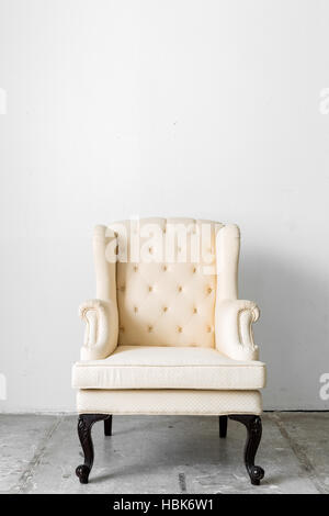 beige retro chair Stock Photo - Alamy