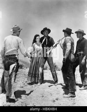 COMANCHE STATION, from left, Randolph Scott, Nancy Gates, 1960 Stock ...