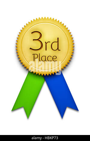 Third Place Bronze Award Ribbon Isolated Stock Photo: 179585280 - Alamy