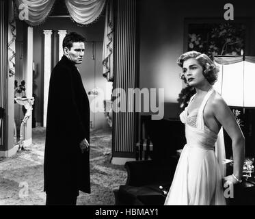 DARK CITY, from left: Lizabeth Scott, Charlton Heston, 1950 Stock Photo ...