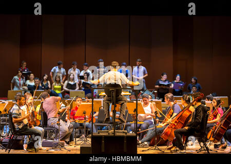 Conductor in classical orchestra at work in Manaus, Brazil Stock Photo ...