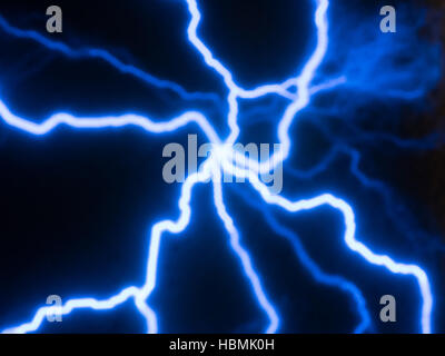 Glowing blue electric currents traces Stock Photo - Alamy