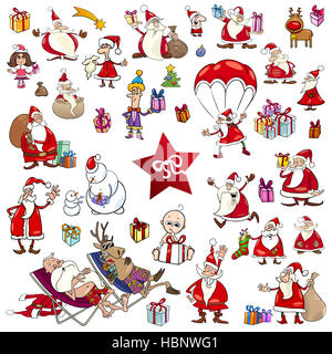 Christmas cartoons clip art. Christmas bag illustration Stock Photo - Alamy