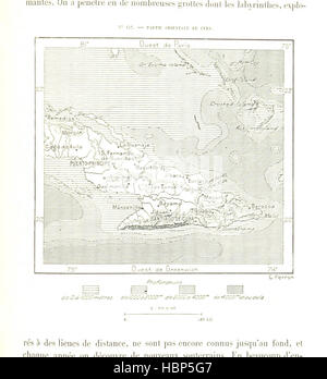 The illustration depicts continents, islands, rivers, seas, mountains ...