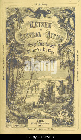 The image depicts central Africa, showing landscapes, rivers, forests ...