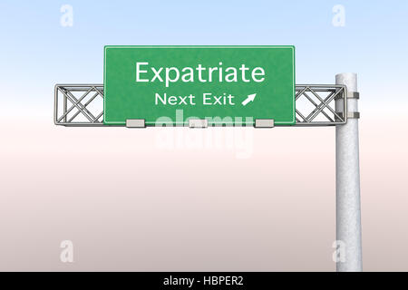 Highway Sign - Expatriate Stock Photo - Alamy