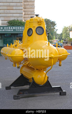 Small Yellow Submarine Submersible Watercraft in Front of Monaco Museum ...