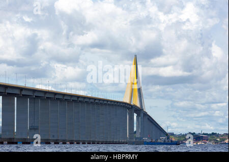 The Manaus Iranduba Bridge over the Amazon River, Brazil Stock Photo ...
