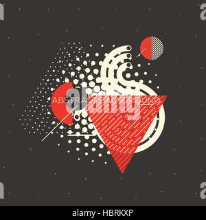 Vector color geometric abstract composition, triangular and polygonal ...