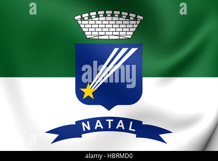 Flag of Natal, Brazil. Close Up Stock Photo - Alamy