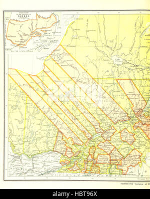 Illustration showing the geography of Canada including provinces ...