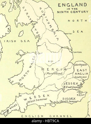 The image depicts a map of the British Isles, showing islands, rivers ...