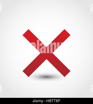 illustration of negative cross on isolated background Stock Photo - Alamy