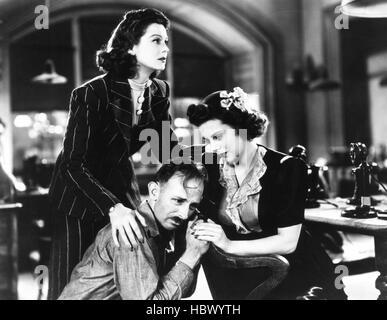 HIS GIRL FRIDAY, Helen Mack, Rosalind Russell, Porter Hall, Regis ...