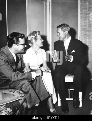 Producer Ross Hunter (left) and Lana Turner at the champagne luncheon ...