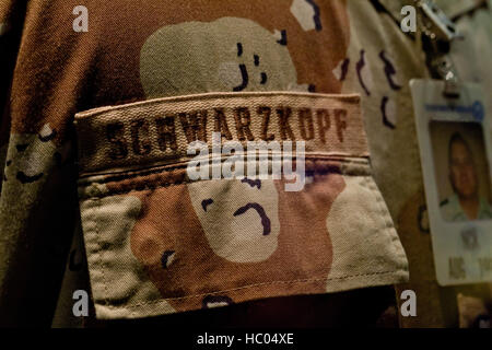 US Army General Norman Schwarzkopf name tag on fatigues - USA Stock ...