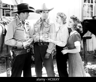 LITTLE JOE, THE WRANGLER, from left, Tex Ritter, Johnny Mack Brown ...