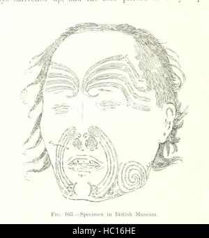 The image depicts traditional Maori tattooing practices, showing ...