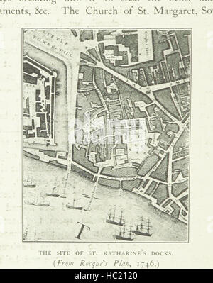 The illustration depicts London burial grounds, showing gravestones ...