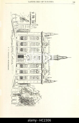 An illustration showing historical landmarks of Toronto and the former ...